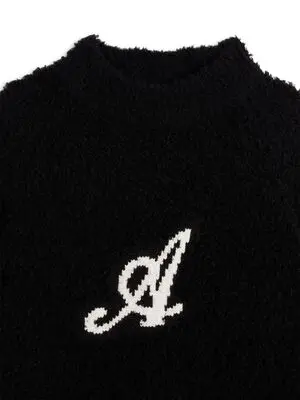 Axel Arigato Logo-intarsia Brushed Jumper