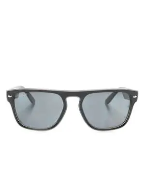 Ray-ban Logo-plaque Square-frame Sunglasses - Black