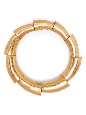 MONIES Orchid Wooden Necklace - Gold