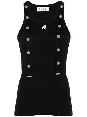 Attico Logo Appliqué Tank Top - Black