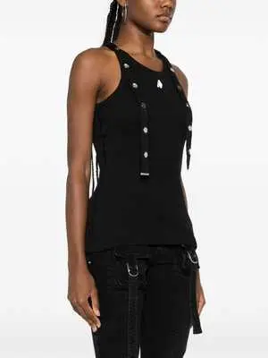 Attico Logo Appliqué Tank Top - Black