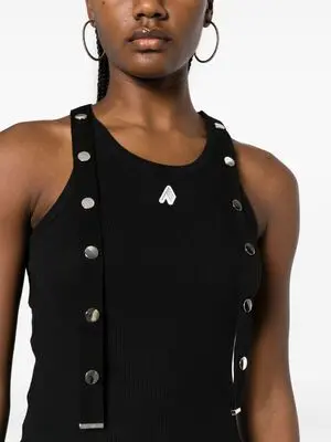 Attico Logo Appliqué Tank Top - Black