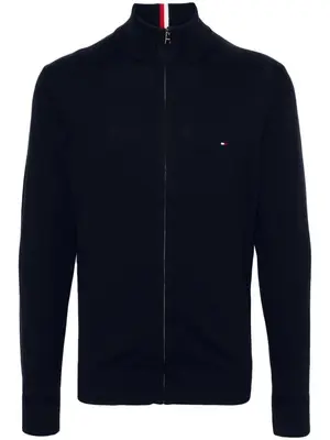 Tommy Hilfiger Logo-patch Cotton-blend Jacket - Blue