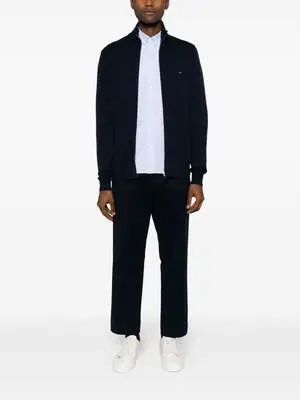 Tommy Hilfiger Logo-patch Cotton-blend Jacket - Blue