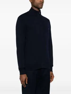 Tommy Hilfiger Logo-patch Cotton-blend Jacket - Blue