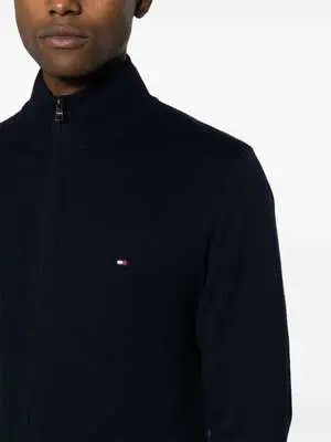 Tommy Hilfiger Logo-patch Cotton-blend Jacket - Blue