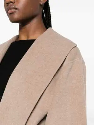 BY MALENE BIRGER Trullem Belted Wool Coat - Neutrals