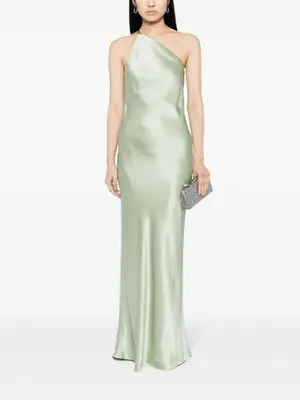 Michelle Mason Single-shoulder Maxi Dress - Green