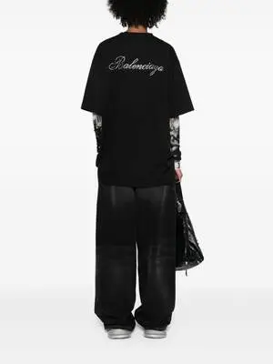 Balenciaga Logo-embellished Cotton T-shirt