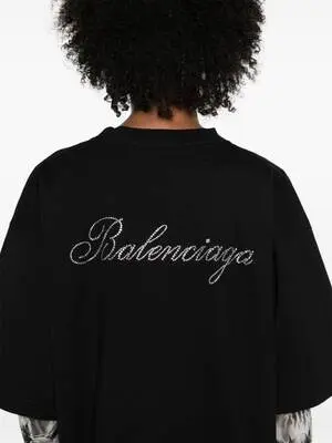 Balenciaga Logo-embellished Cotton T-shirt