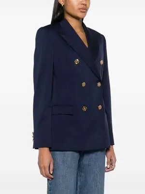 Versace Medusa Head-button Double-breasted Blazer - Blue