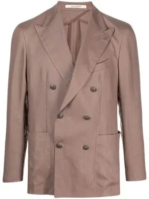 Tagliatore Double-breasted Linen Blazer