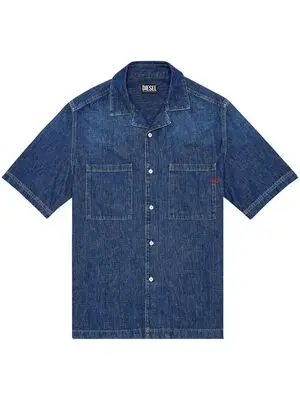 DIESEL® D-paroshort Short-sleeved Denim Shirt - Blue