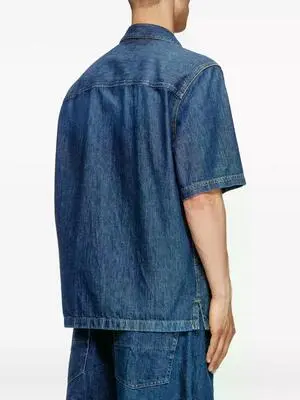 DIESEL® Bowling Shirt In Denim - Blue