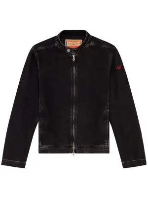 DIESEL® D-glory Denim Moto Jacket - Black