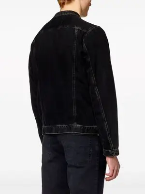 DIESEL® D-glory Denim Moto Jacket - Black