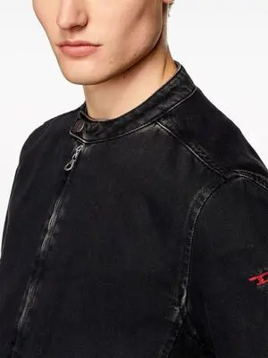 DIESEL® D-glory Denim Moto Jacket - Black