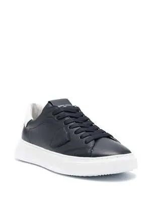 Philippe Model Temple Logo-patch Sneakers - Blue