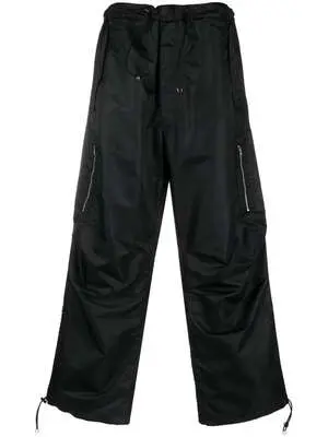 Random Identities Satin-finish Straight Trousers