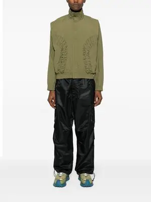 Random Identities Satin-finish Straight Trousers