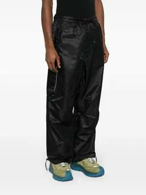 Random Identities Satin-finish Straight Trousers