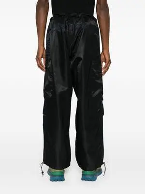 Random Identities Satin-finish Straight Trousers