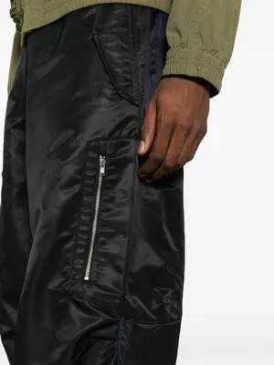 Random Identities Satin-finish Straight Trousers