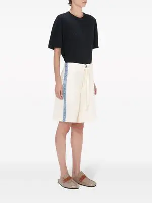 JW Anderson Logo-tape Wide-leg Shorts - White
