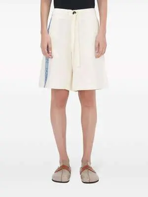 JW Anderson Logo-tape Wide-leg Shorts - White