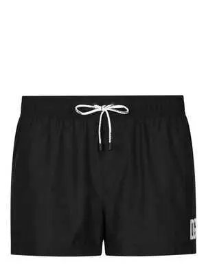 Dolce & Gabbana Logo-print Swim Shorts - Black
