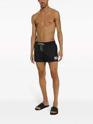 Dolce & Gabbana Logo-print Swim Shorts - Black