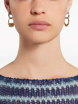 Marni Finger-ring Hoop Earrings