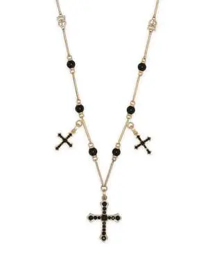 Dolce & Gabbana Cross-charm Rosary Necklace - Gold