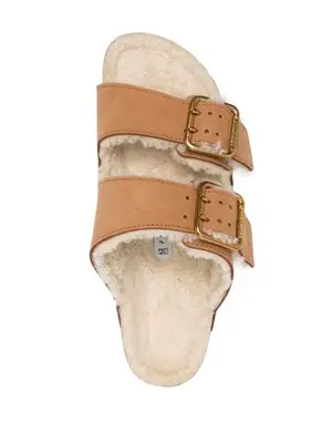BIRKENSTOCK Arizona Shearling Slippers - Brown
