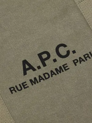 A.p.c. Logo Print Luggage Bag - Green