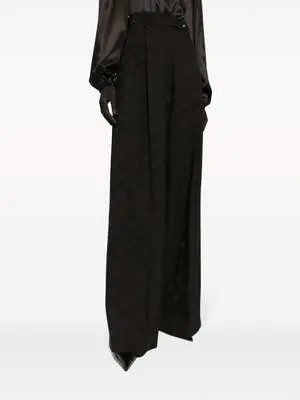 Dolce & Gabbana Logo-jacquard Wool Palazzo Pants