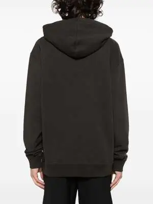 MARANT Matte Logo-appliqué Hooded Sweatshirt - Black