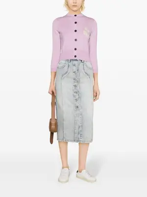 MARANT ETOILE Vandy Midi Denim Skirt - Blue