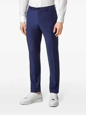 Philipp Plein Pressed-crease Tailored Trousers - Blue
