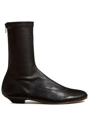 Khaite The Apollo Leather Ankle Boots