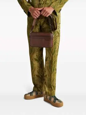 Etro Mini Camera Case With Shoulder Strap And Arnica Motif - Brown