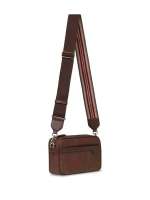 Etro Mini Camera Case With Shoulder Strap And Arnica Motif - Brown