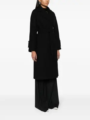 Claudie Pierlot Double-breasted Midi Coat - Black
