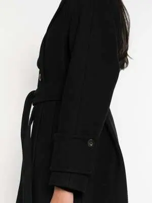 Claudie Pierlot Double-breasted Midi Coat - Black