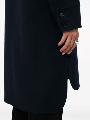 JIL SANDER Single-breasted Cashmere Coat - Blue