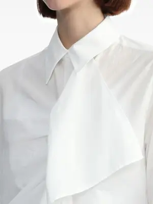Y’s Ruffle-detailing Cotton Shirt