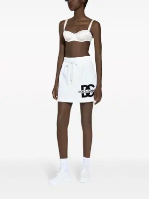 Dolce & Gabbana Logo-print Cotton-blend Miniskirt