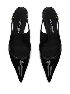 Dolce & Gabbana Dna Patent-leather Slingback Pumps - Black