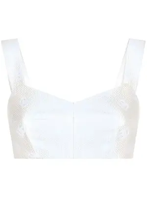 DOLCE & GABBANA Dolce & Gabbana DG Jacquard Cropped Top