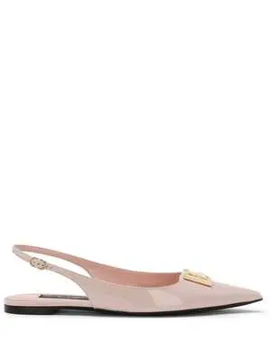 Dolce & Gabbana Leather Slingback Ballerinas - Pink